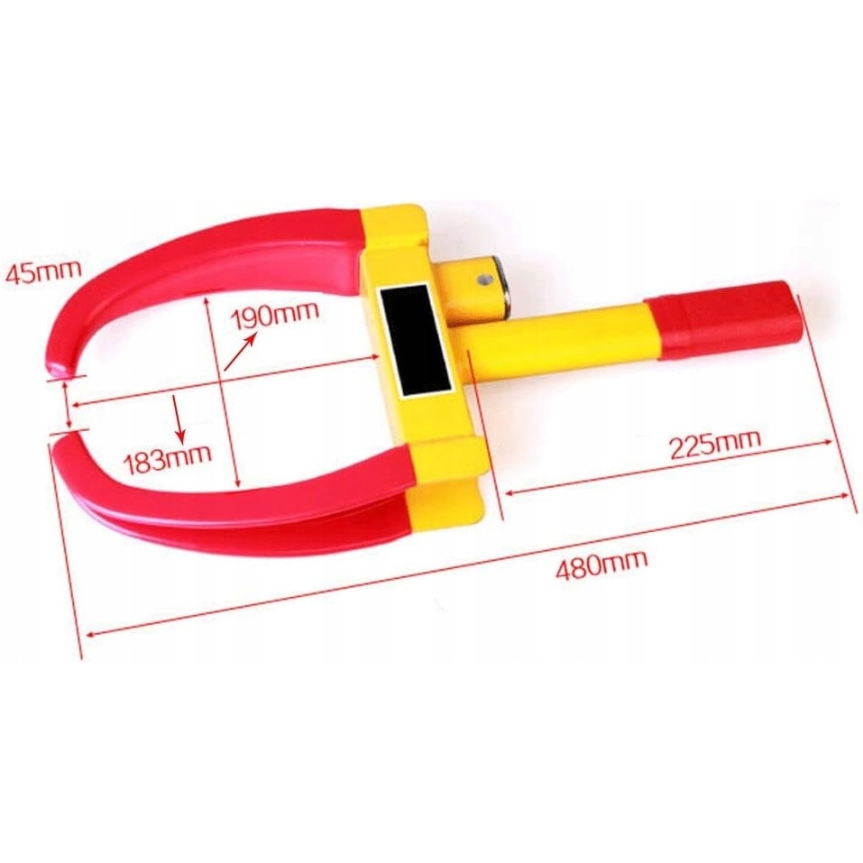 Blocator Roata, Antifurt Pentru Roti Auto/Moto, Otel, Rosu/Galben - eMAG.ro