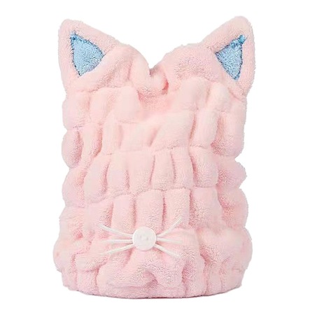 Prosop moale de par, Microfibra, Pentru uscare rapida, Roz - eMAG.ro