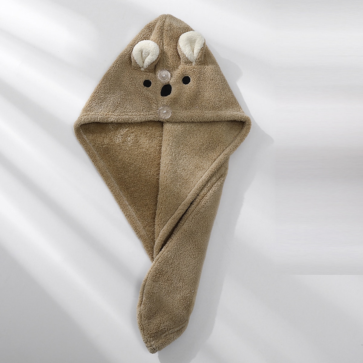 Prosop de par, Catifea, Pentru uscare rapida, 25 x 65 cm, Maro - eMAG.ro