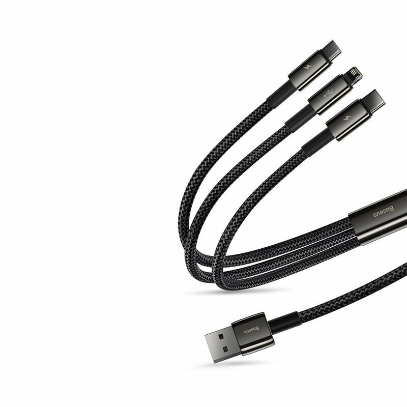 Cablu de incarcare, 3in1, USB A la Micro-USB, USB Type-C, conector ...