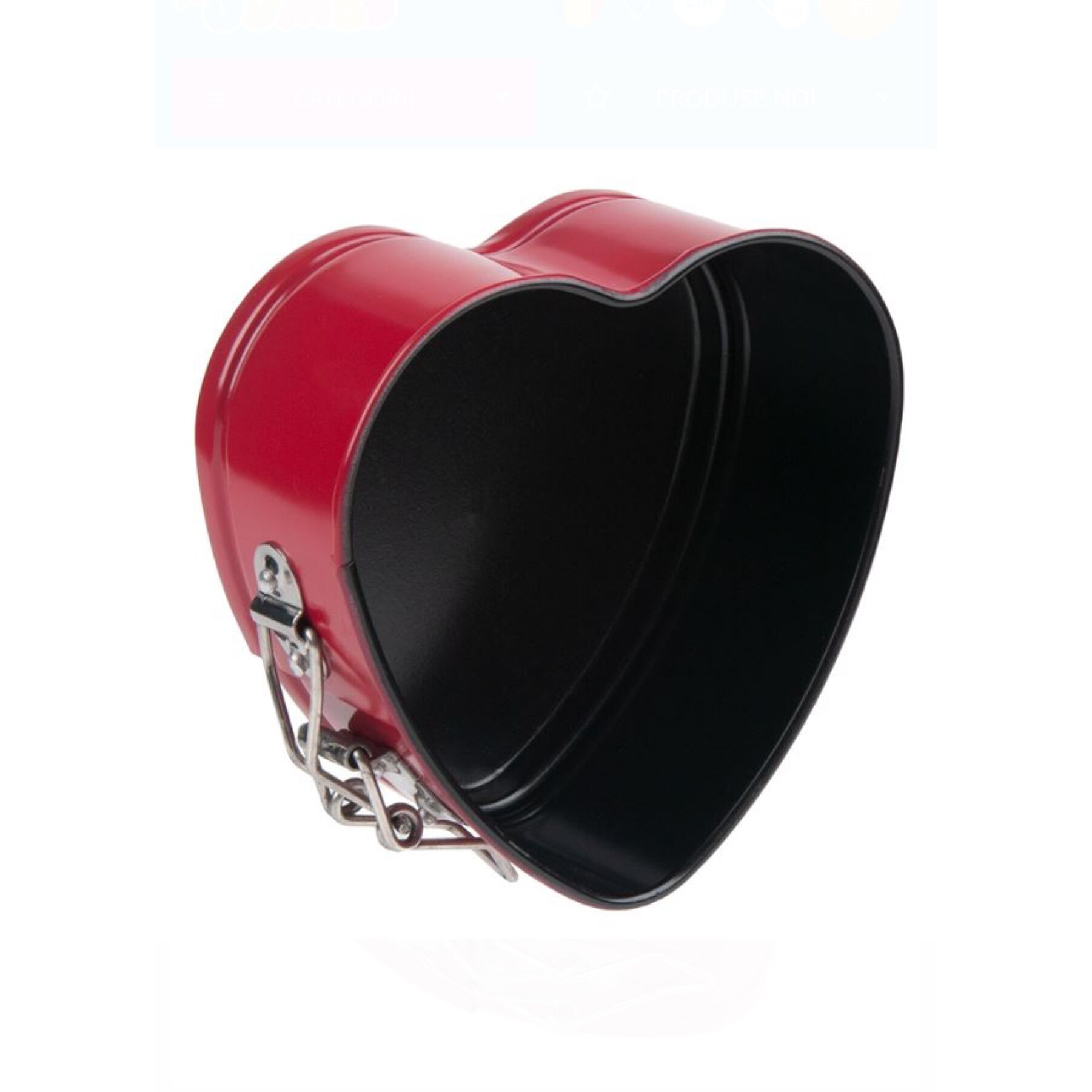 Tava de copt, cu pereti detasabili, in forma de inima, 12x11x5cm - eMAG.ro