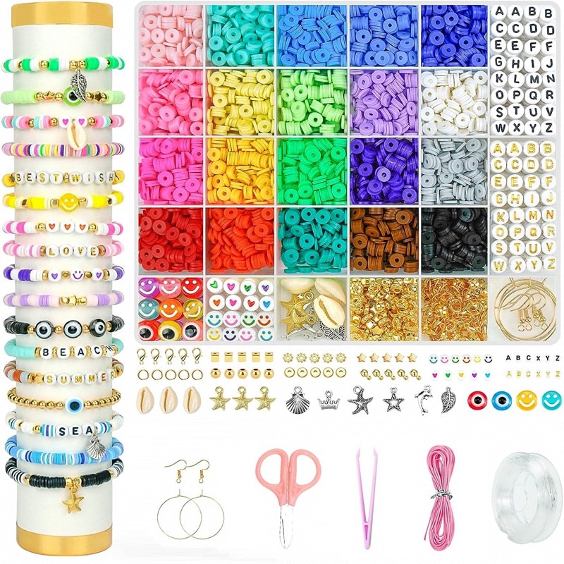 Set de bratari pentru bijuterii creative, 5000 de margele din ceramica ...