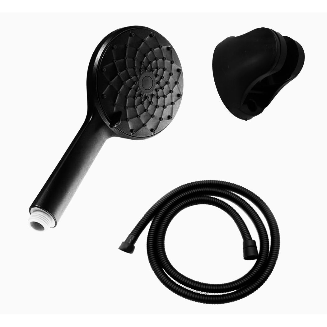 Set complet de dus, para cu 5 functii, furtun flexibil si suport perete ...