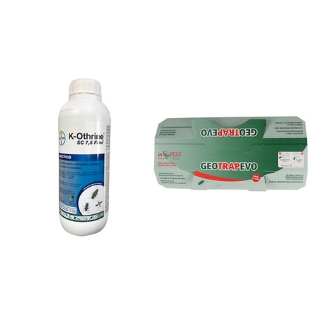 Set Insecticid Bayer K-othrine SC 7.5 FLOW, 1 l + Capcana Geotrap Gel ...