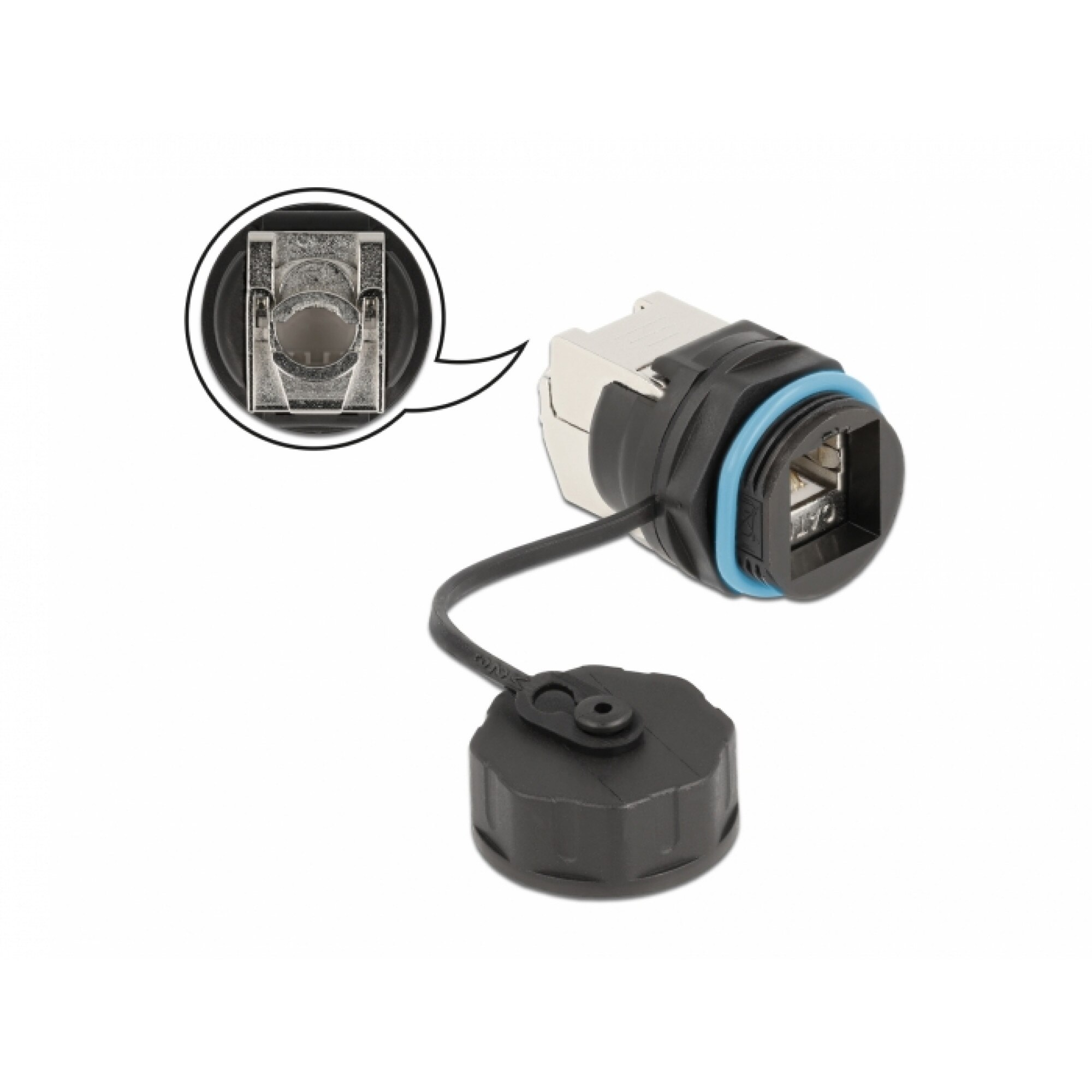 Conector de retea RJ45 STP Cat.6A la LSA pentru fir solid cu capac ...