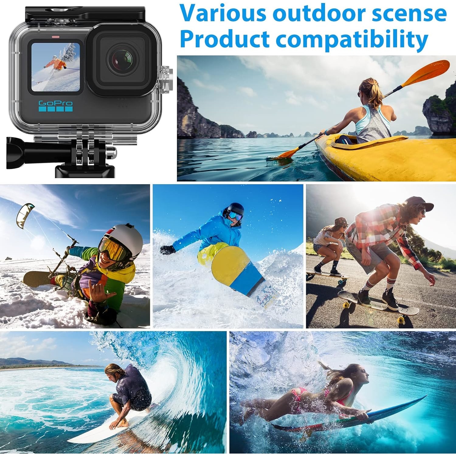 Carcasa Protectie Waterproof, Pentru Camera Video Sport, Compatbil Cu ...