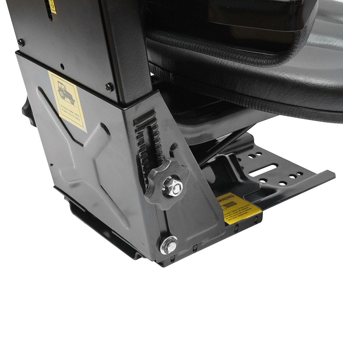 Scaun pentru tractor, negru, reglabil cu cotiera, latime sezut 485mm ...