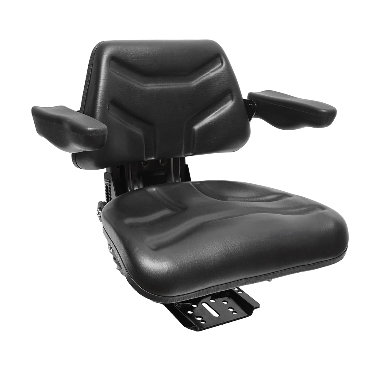 Scaun pentru tractor, negru, reglabil cu cotiera, latime sezut 485mm ...