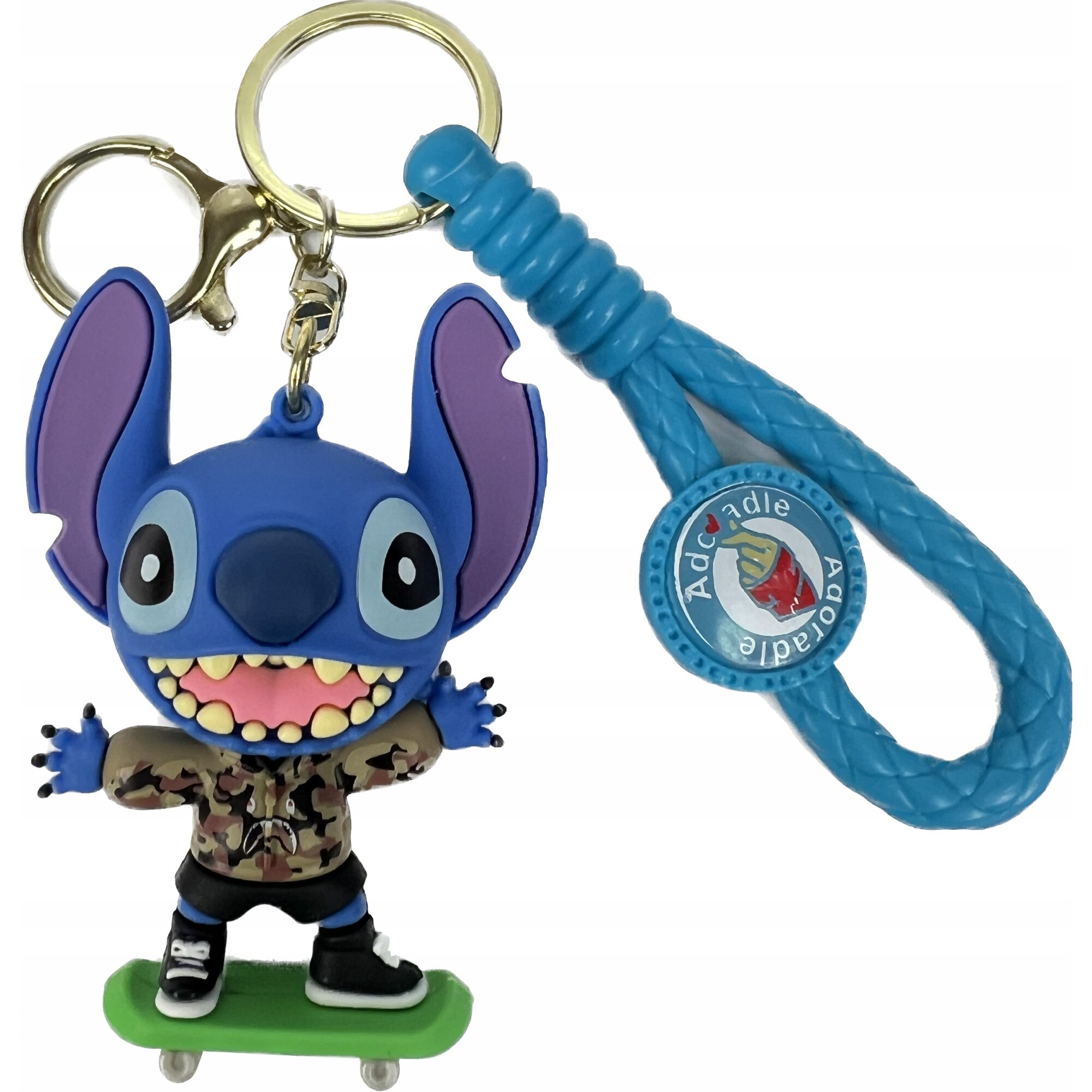 Breloc pentru masina, chei, Lilo i Stich Disney, 3D, guma/metal, 16 cm ...