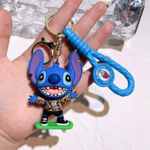 Breloc pentru masina, chei, Lilo i Stich Disney, 3D, guma/metal, 16 cm ...