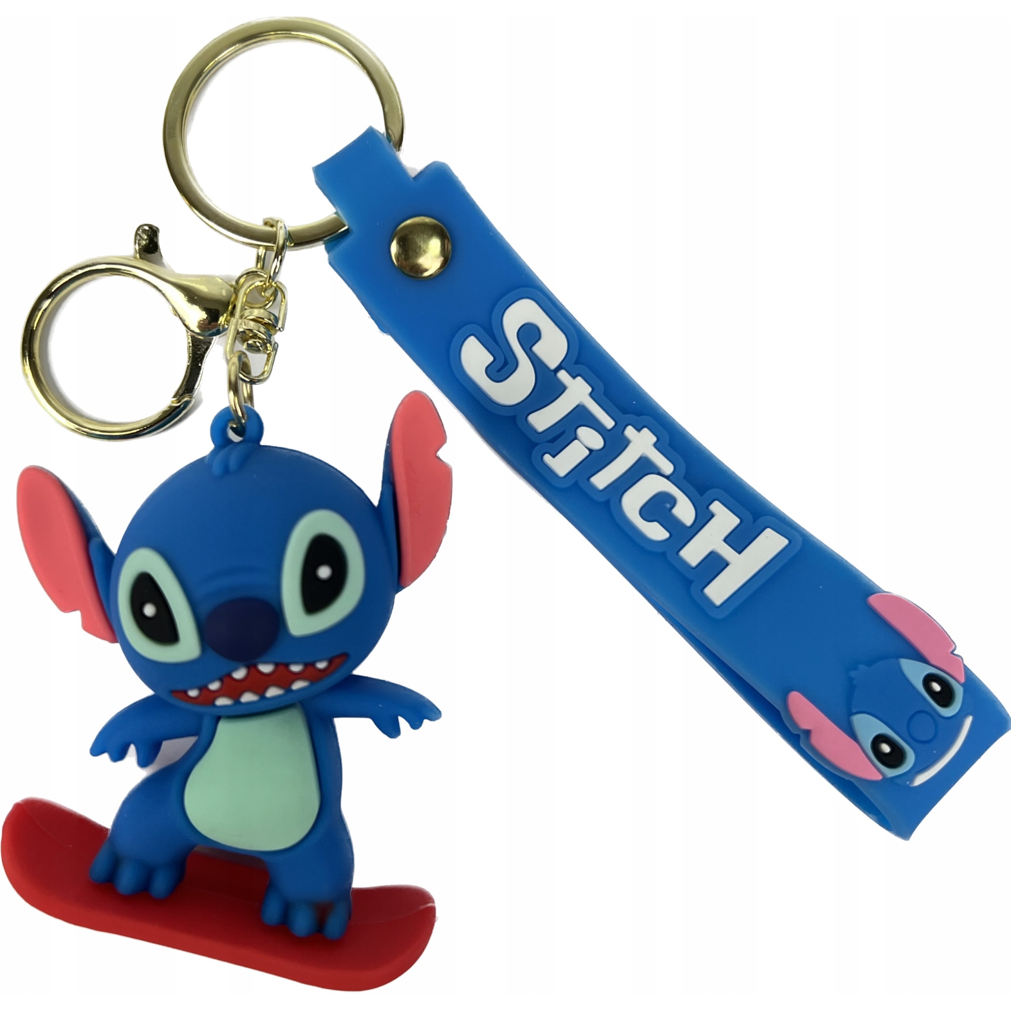 Breloc pentru masina, chei, Lilo i Stich Disney, 3D, guma/metal, 16 cm ...