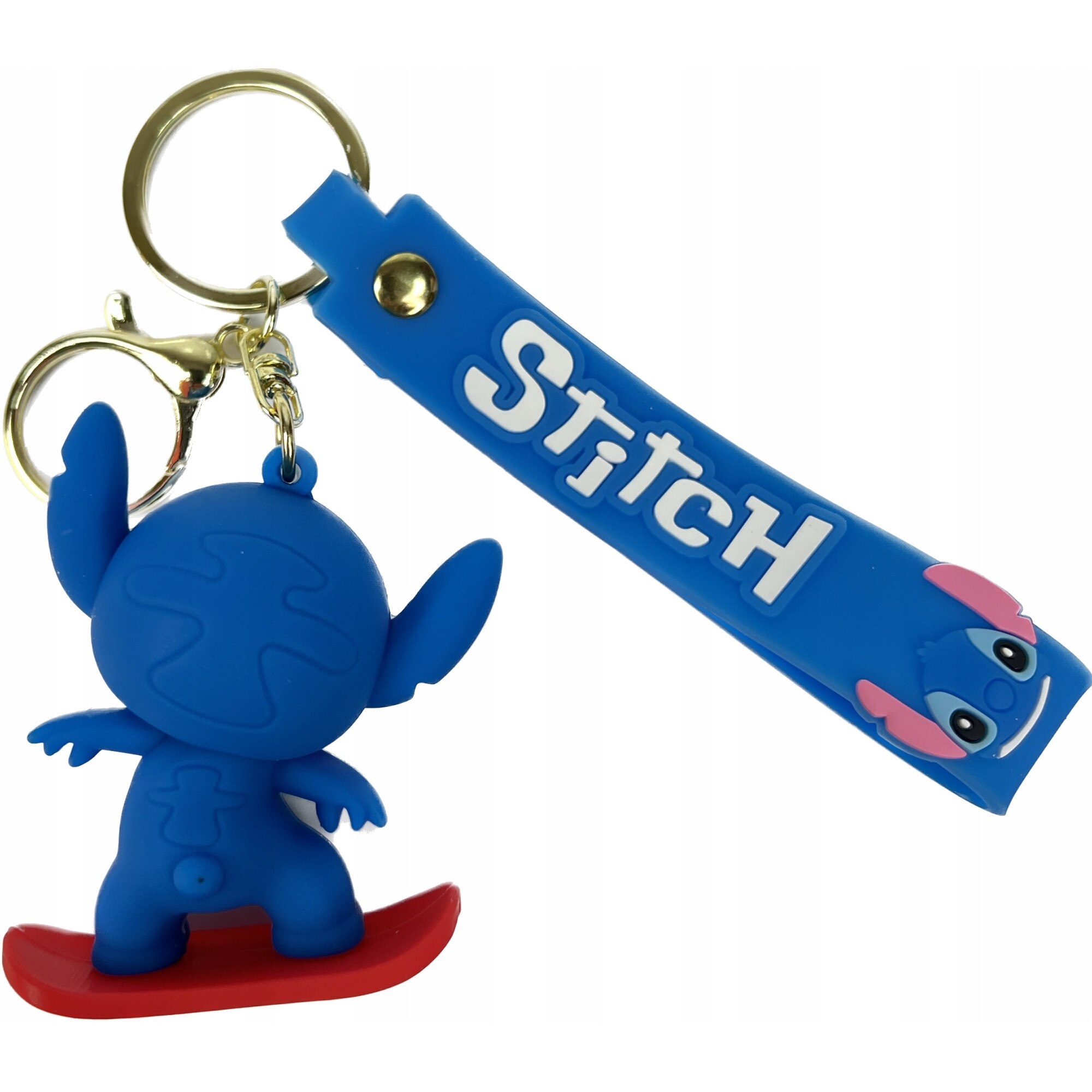 Breloc pentru masina, chei, Lilo i Stich Disney, 3D, guma/metal, 16 cm ...