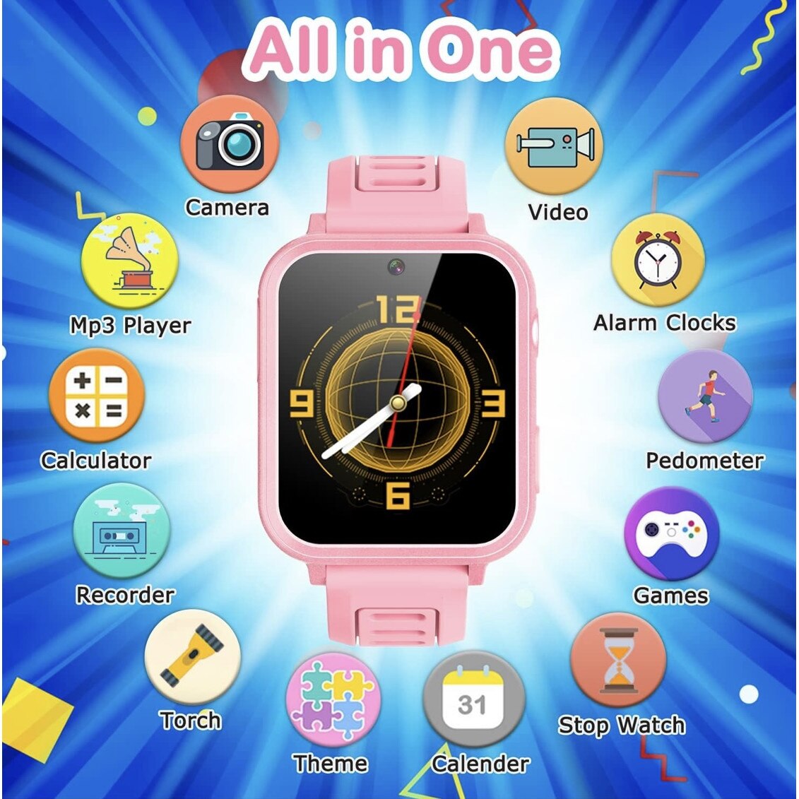 Ceas Copii, Smartwatch, Mundoval®, Video si Audio, Alarma, Calendar ...