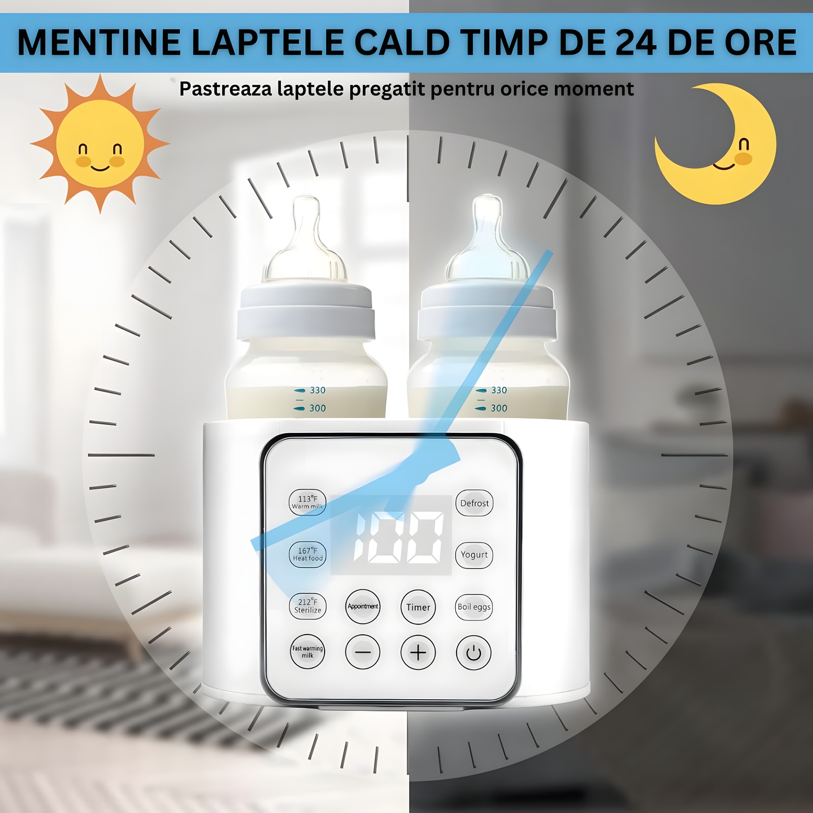 Incalzitor Biberoane Infiniteea™ Sterilizator, Electric ...