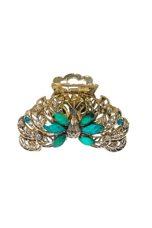 Clama de par in forma de Paun, Vintage, 7 cm, Turcoaz, 85BJ - eMAG.ro