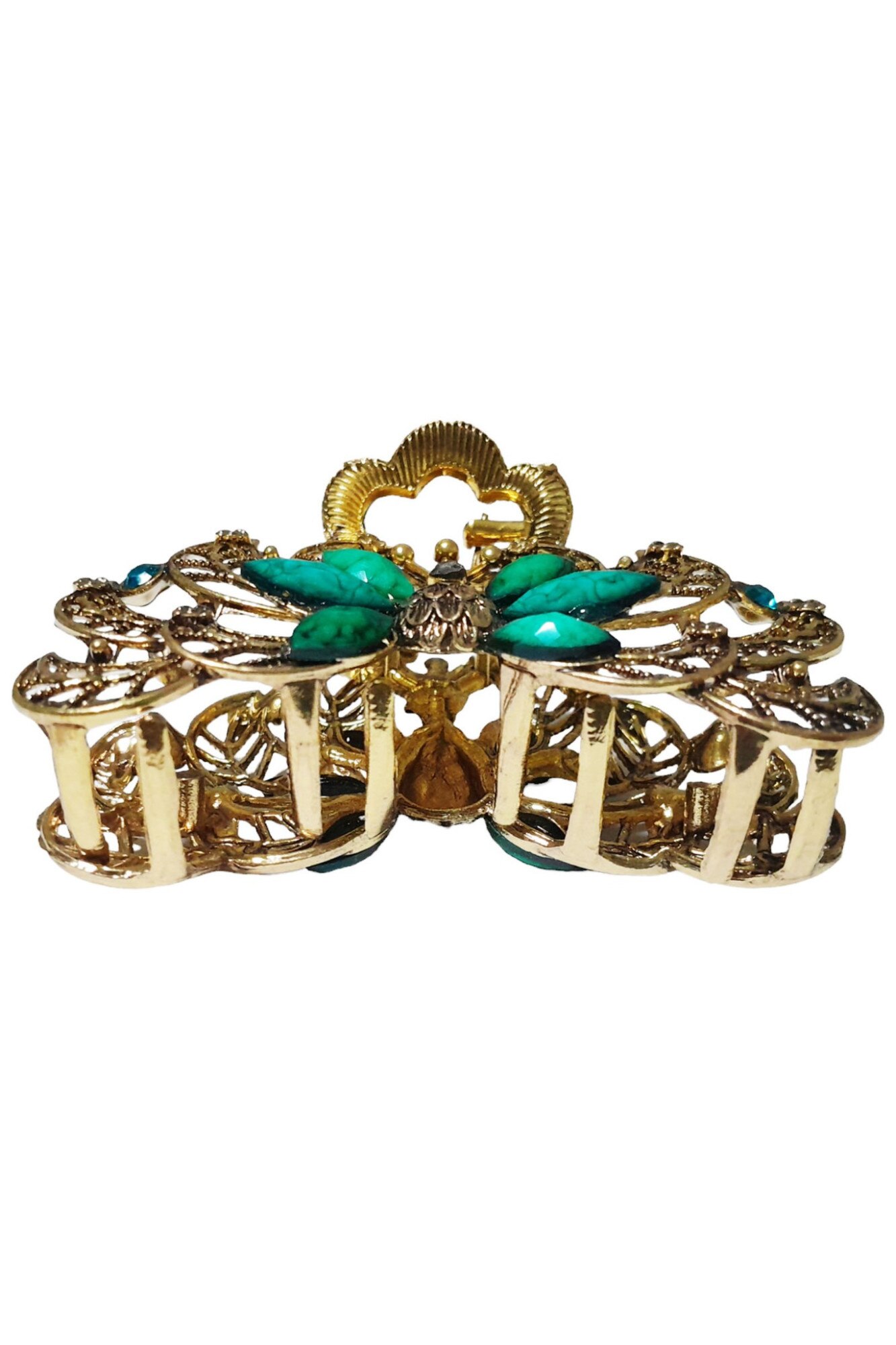 Clama de par in forma de Paun, Vintage, 7 cm, Turcoaz, 85BJ - eMAG.ro