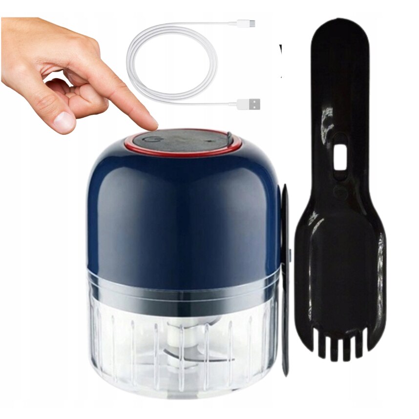 Mini tocator electric pentru legume si fructe, Zola®, plastic, 12x9 cm ...