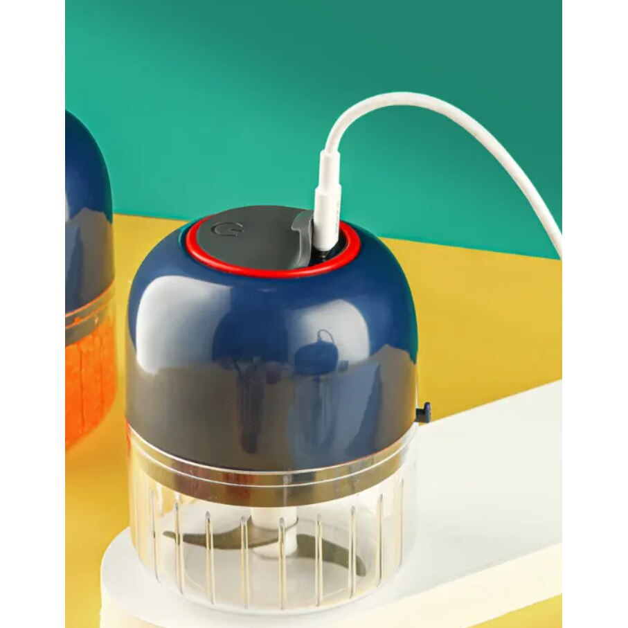 Mini tocator electric pentru legume si fructe, Zola®, plastic, 12x9 cm ...
