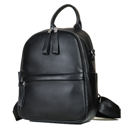 Rucsac din piele naturala Elegance pentru Femei, Clasic, Negru - eMAG.ro