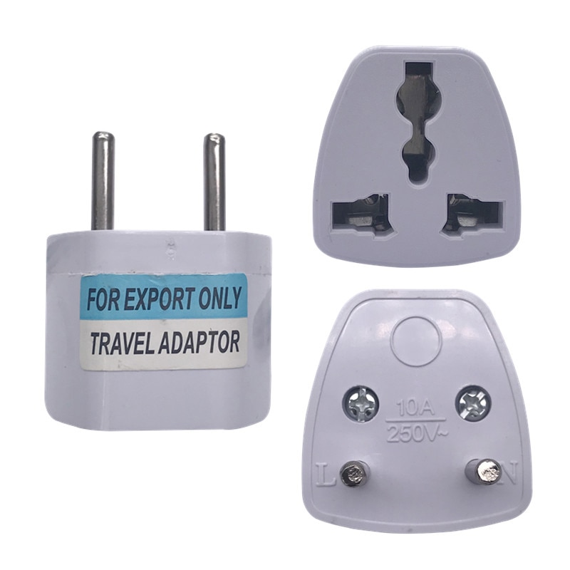 Adaptor de priza europeana, Plastic, 10A, 250V, Alb - eMAG.ro