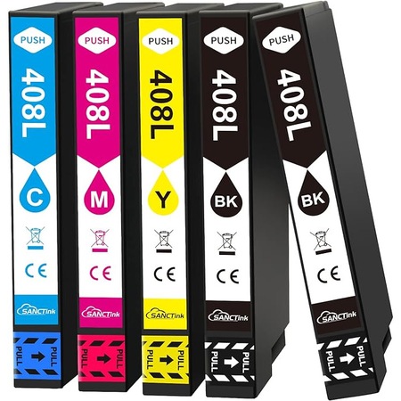 Set 5 cartuse inkjet 408XL 9500 pagini compatibile Epson C13T09K14010 ...