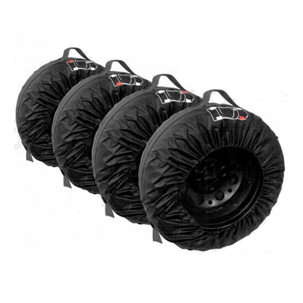 Set 4 huse roti auto, cu maner, impermeabil, pentru dimensiunea 16-20 ...