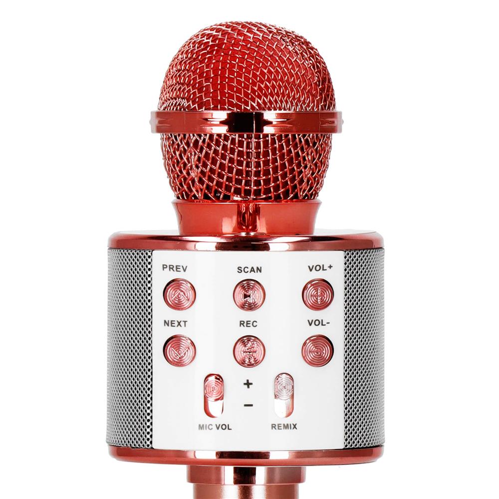 Microfon karaoke copii, wireless, cu acumulator, compatibil iOS si ...