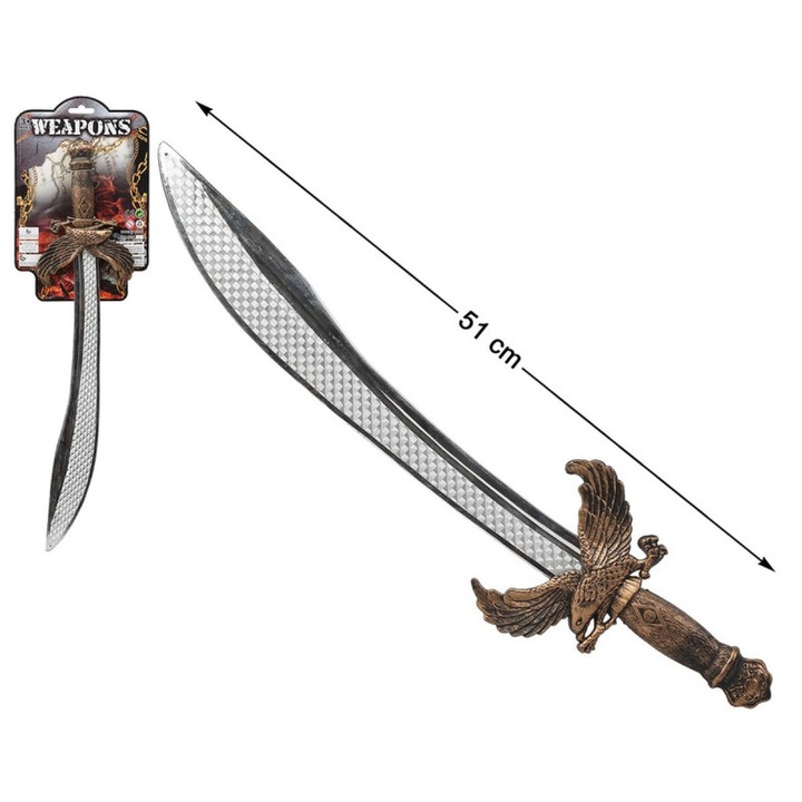 Sabie de jucarie cu model medieval, 51 cm, Aramiu - eMAG.ro