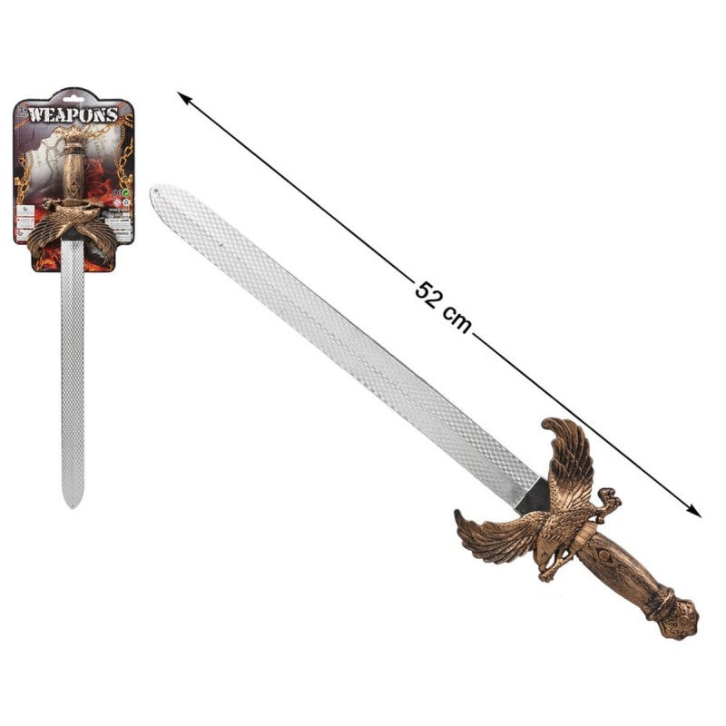Sabie de jucarie cu model medieval Vultur, 52 cm, Aramiu - eMAG.ro