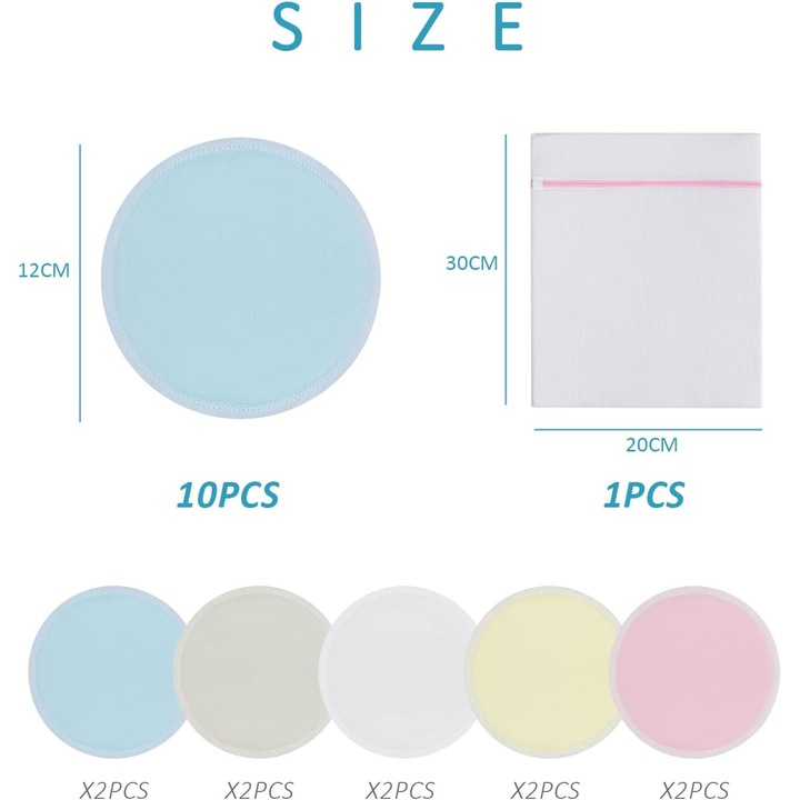 Set 10 tampoane absorbante pentru san in timpul alaptarii ...