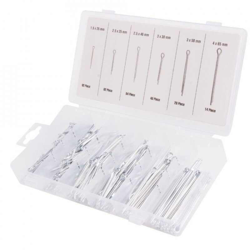 Set 300 bucati, Stifturi metalice tip SPLINT, 6 dimensiuni, zincate ...