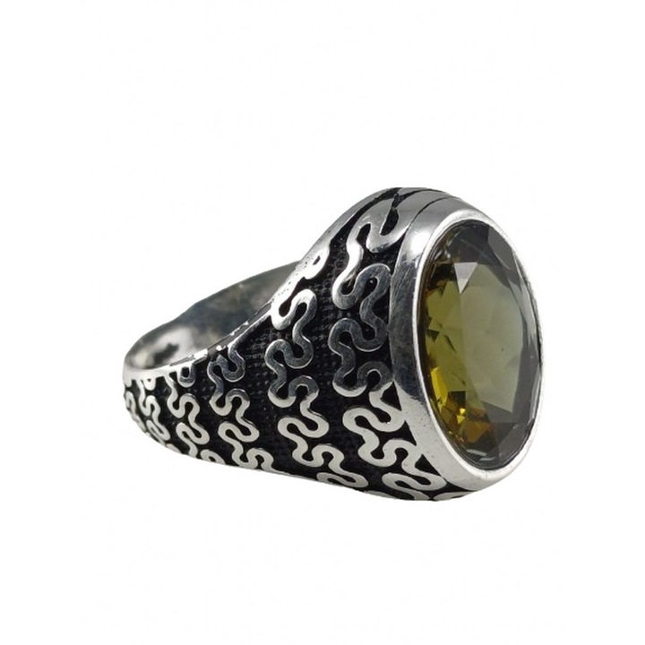 Inel din argint 925, TSR cu pietre naturale zultanit oval marime 21, 4 ...