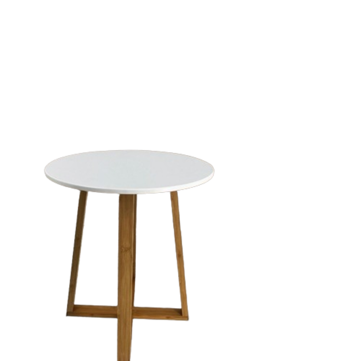 Masuta cafea, rotunda, alba, 40 x 40 x 50 cm, 1C - eMAG.ro