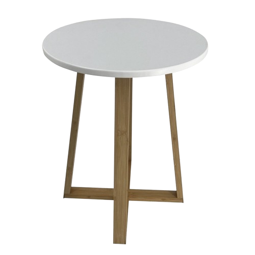 Masuta cafea, rotunda, alba, 40 x 40 x 50 cm, 1C - eMAG.ro