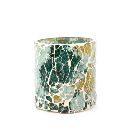 Felinar TESSELI mozaic verde 9x8 cm HOMLA - eMAG.ro