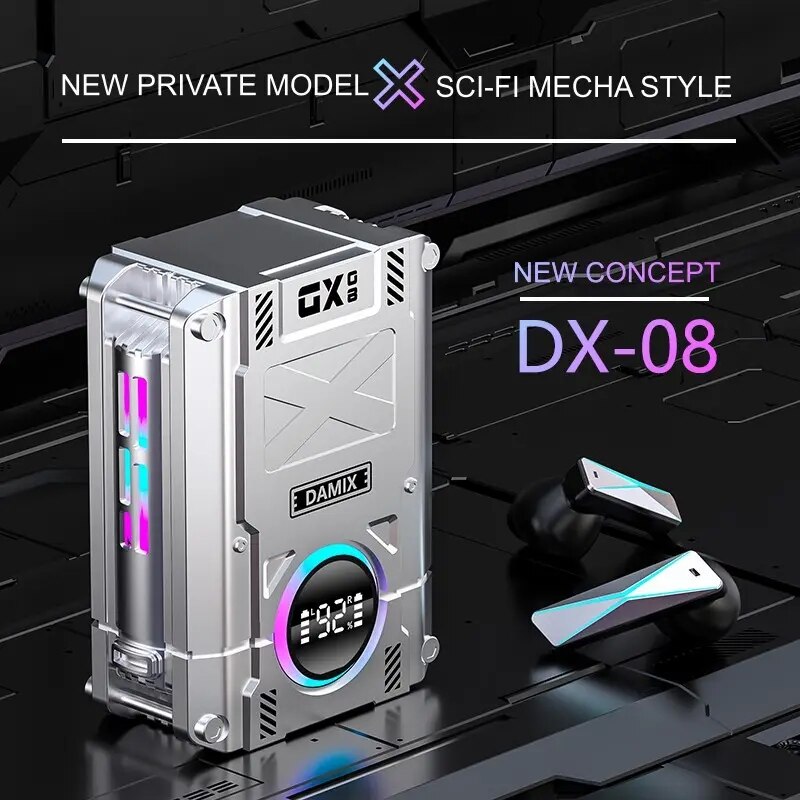 Casti Wireless In-Ear Vala® DX-08 TWS, Gaming Sport, Display LED, Bluetooth 5.3, Control Tactil ...