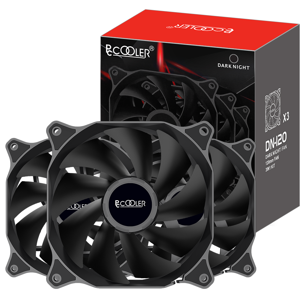 Комплект от 3 PCCOOLER вентилатора, 120mm, 1200 RPM, LED, 3-pin ...