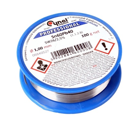 Bobina de lipit, Cynel Unipress, Staniu, 1 mm, 16 HB, 100 g, Argintiu ...