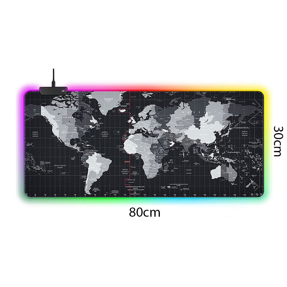 Mousepad Gaming Profesional, RGB, Iluminare LED 12 Moduri, 7 Culori ...