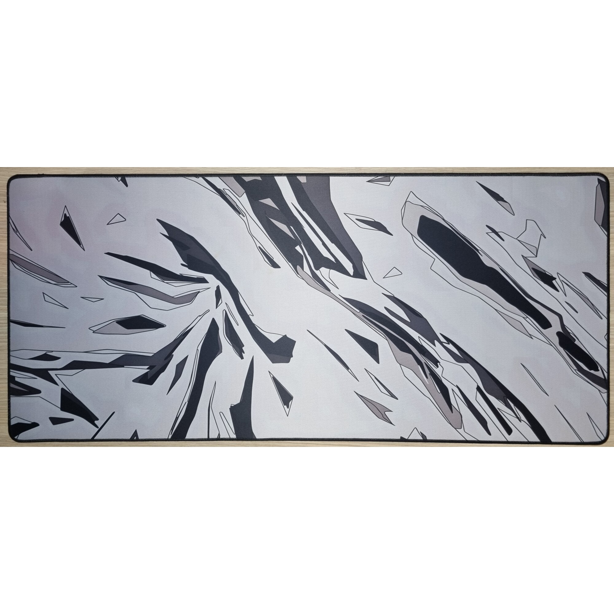 Mousepad gaming ShatterBurst alb-negru XXL 90x40 cm - eMAG.ro