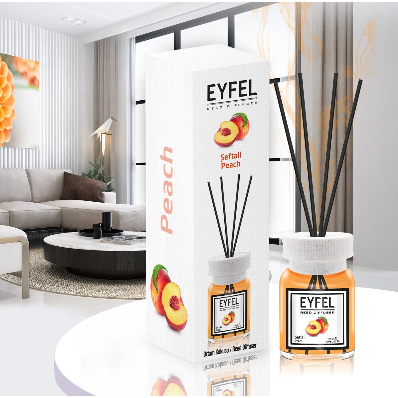 Odorizant camera Eyfel, Piersica 120ml - eMAG.ro