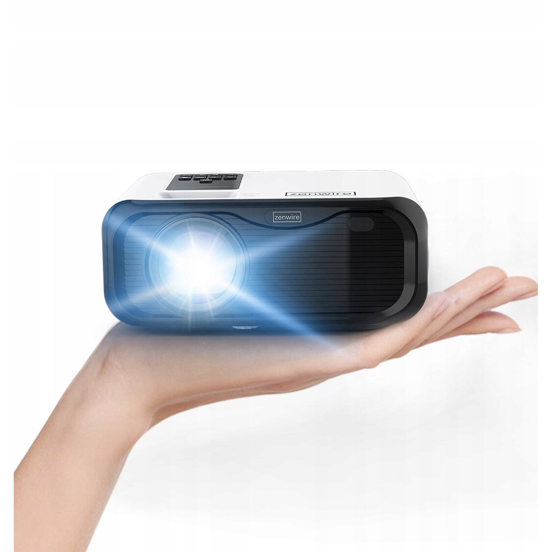 Mini videoproiector Zenwire e500s portabil WiFi Full HD 4K 7500lm ...