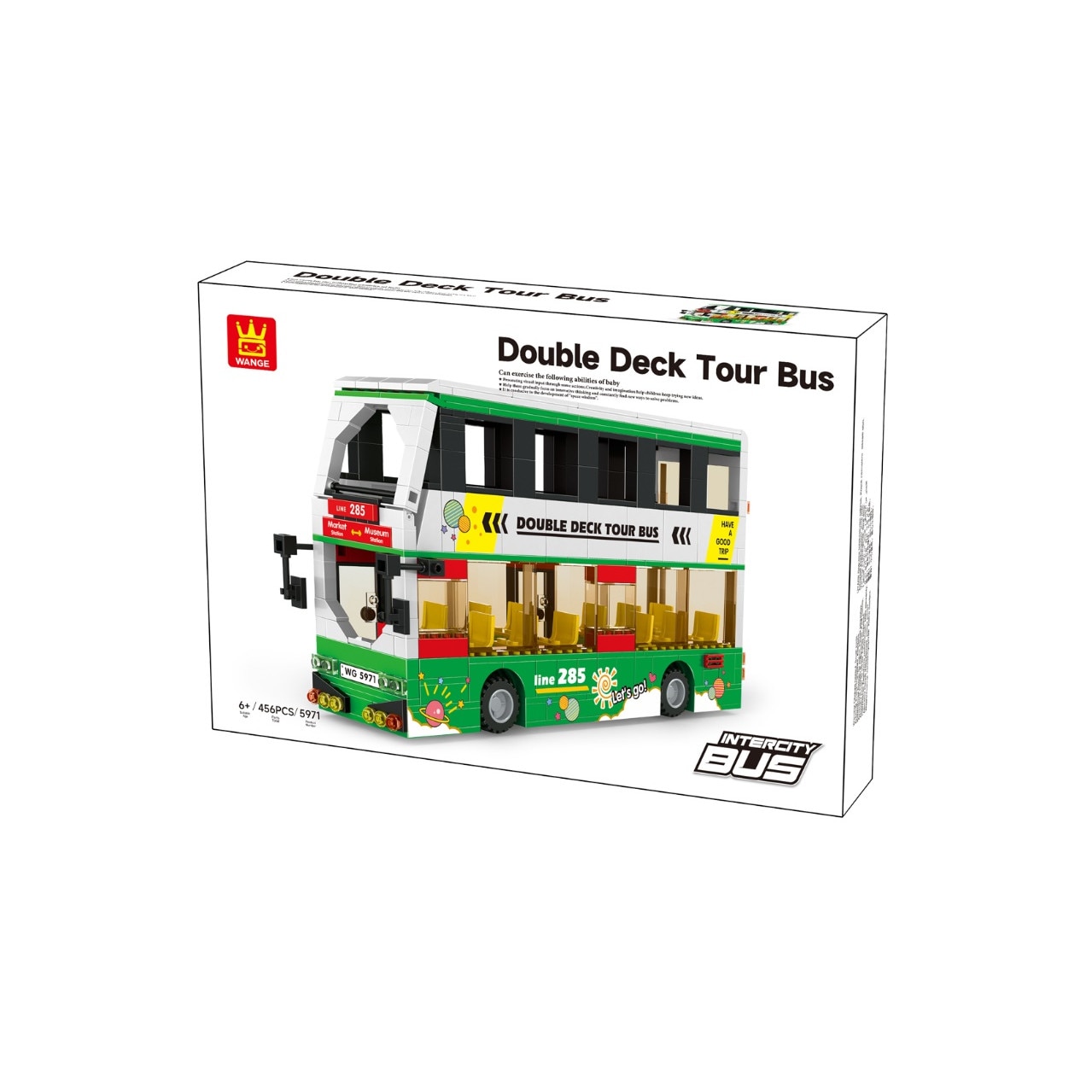 Set de constructie, Wange, 456 blocuri, Autobuz turistic cu etaj ...