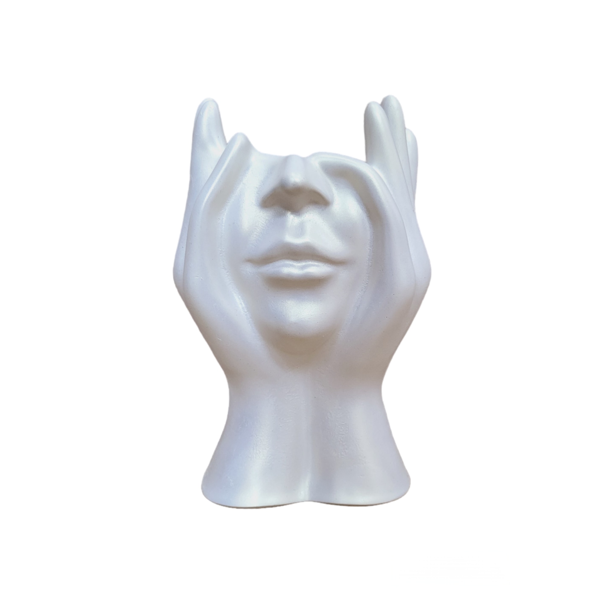 Suport ghiveci in forma de mana, perlat, h 21cm - eMAG.ro