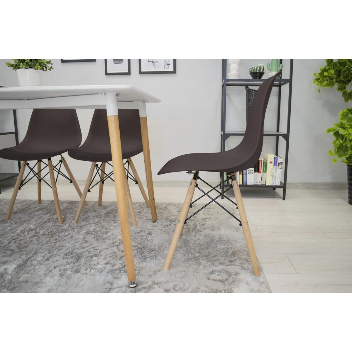 Scaun stil scandinav, Artool, Osaka, PP, lemn, cafeniu, 46x54x81 cm ...