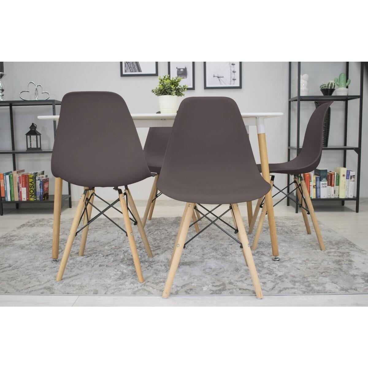 Scaun stil scandinav, Artool, Osaka, PP, lemn, cafeniu, 46x54x81 cm ...