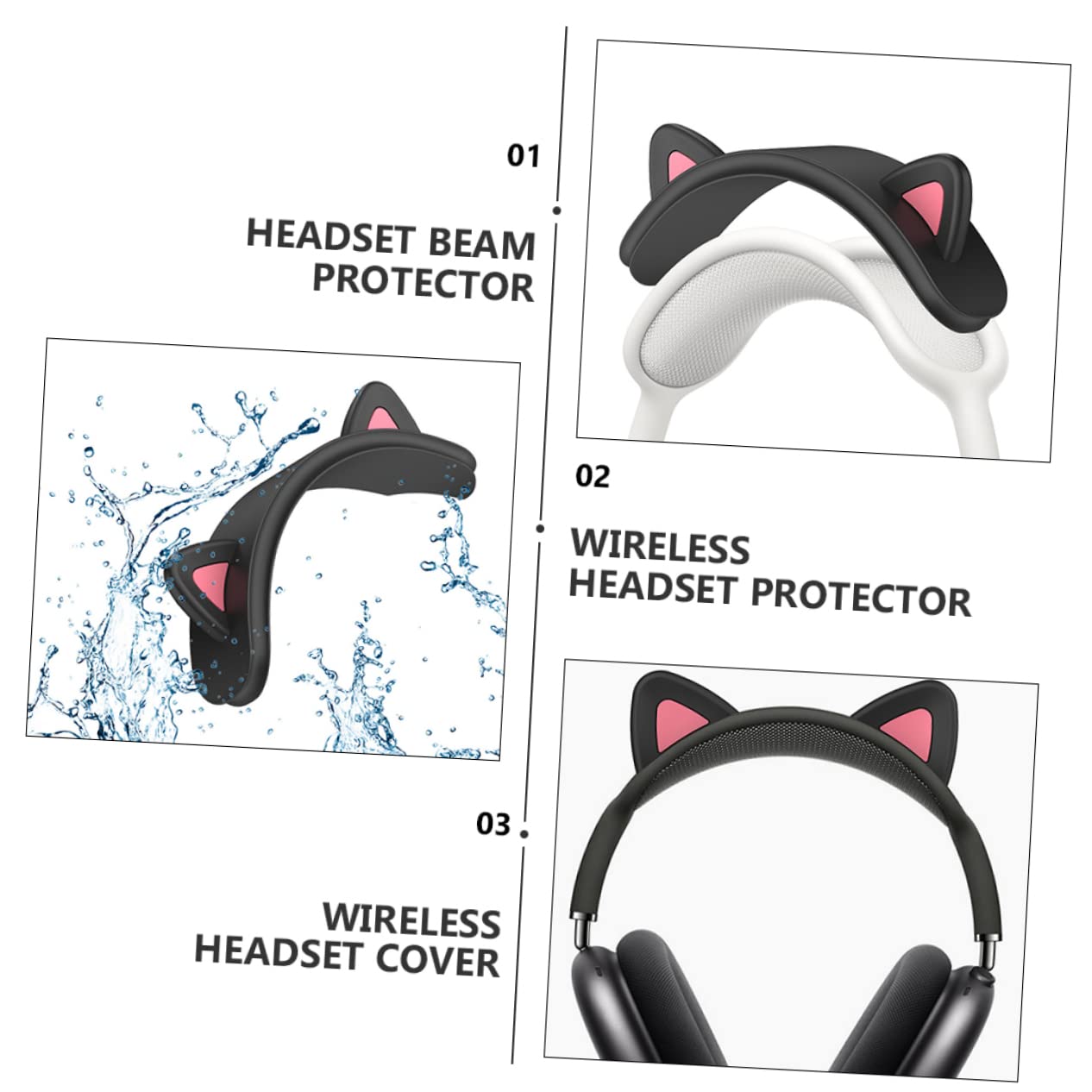 Capac pentru casti tip urechi pisica, Pentru casti Bluetooth Apple Max ...