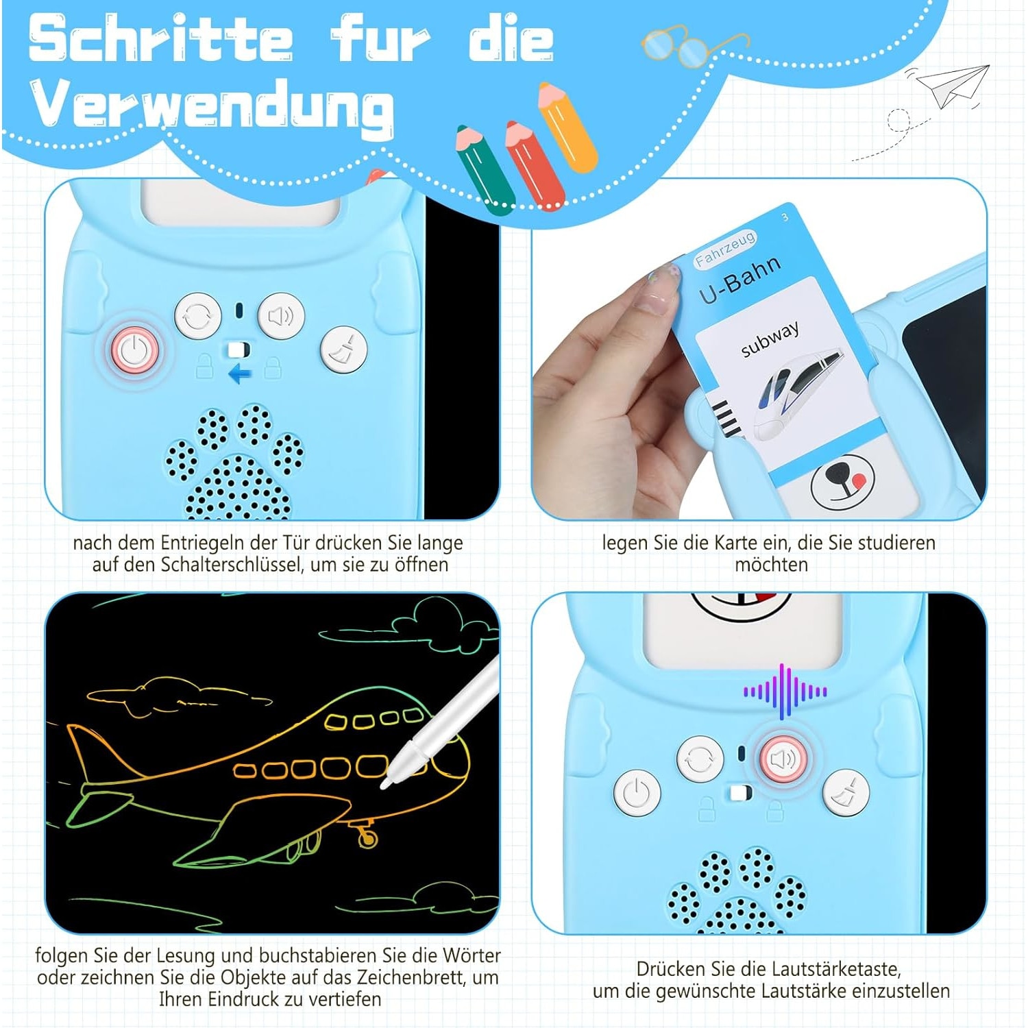 Монтесори образователна играчка Lcd интерактивен образователен таблет за писане и рисуване за