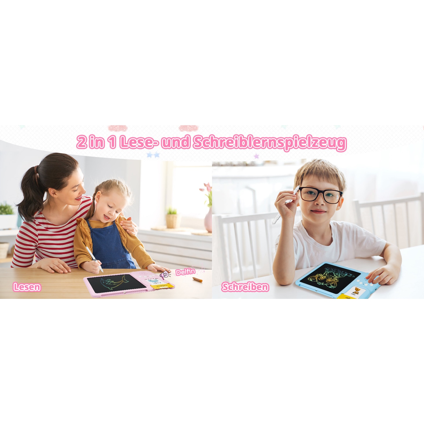 Монтесори образователна играчка Lcd интерактивен образователен таблет за писане и рисуване за