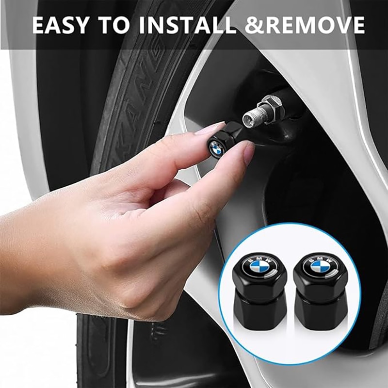 Set 4 capacele pentru ventil auto din aluminiu, Hexagon, Pentru BMW X1 ...